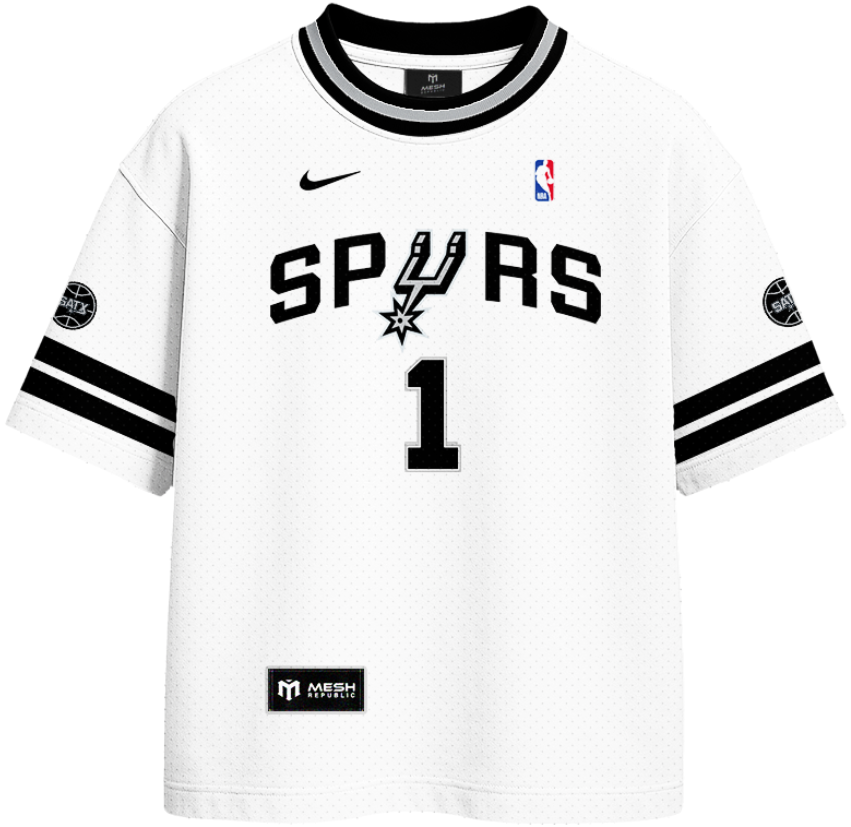 Spurs White Customized – Mesh Republic